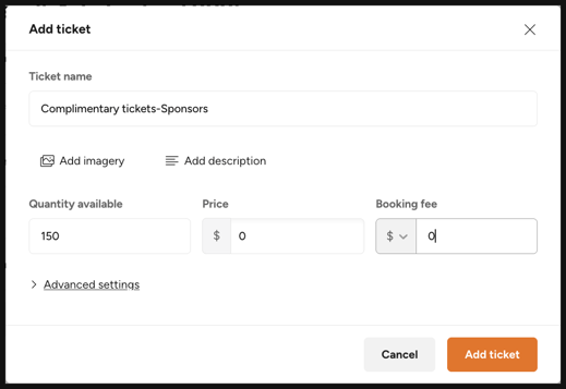 Complimentary Tickets - General Admission