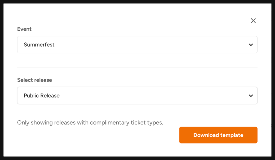 Complimentary Tickets - General Admission