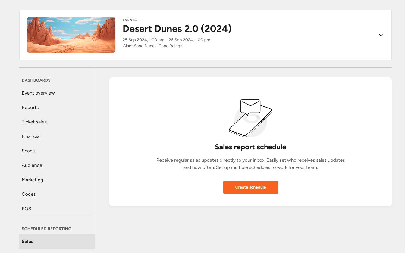 Automated sales report